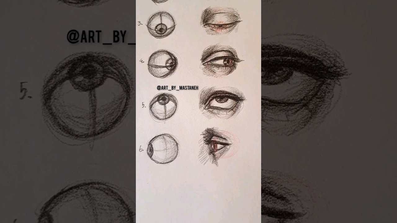 how to draw eyes from any angle | eye drawing tutorial for beginners | how to draw step by step