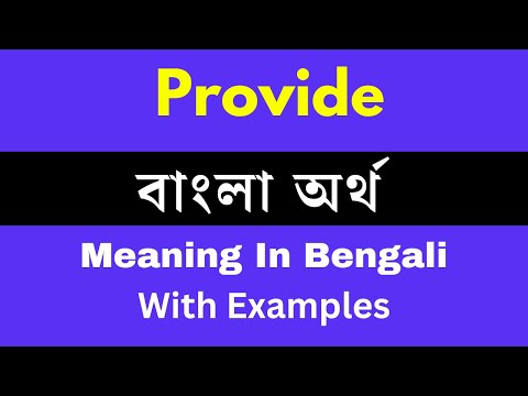 Provide Meaning In Bengali/Provide শব্দের বাংলা ভাষায় অর্থ অথবা মানে কি