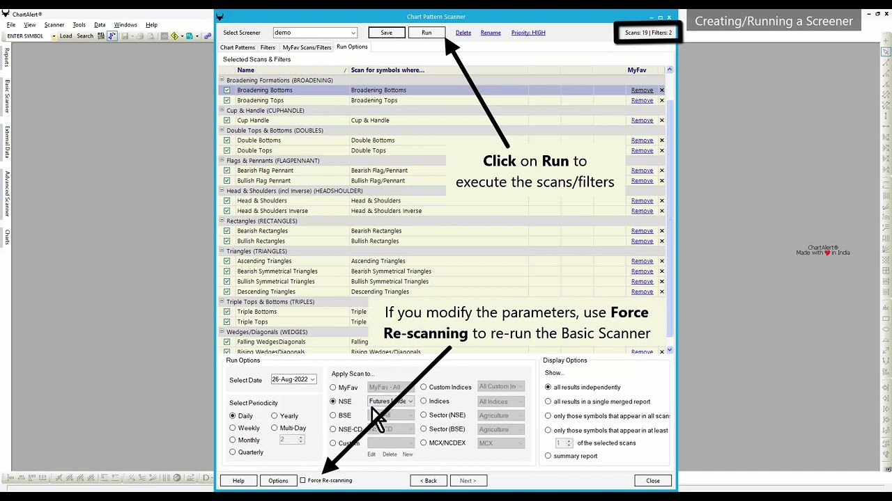 Basic Scanner - Chart Pattern Scans