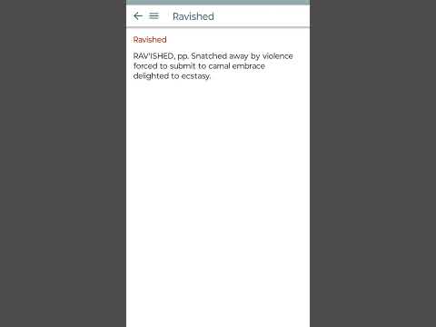 KJV definition for the word Ravished #kjvdefinitions #oldenglishwords #biblewords #ravished