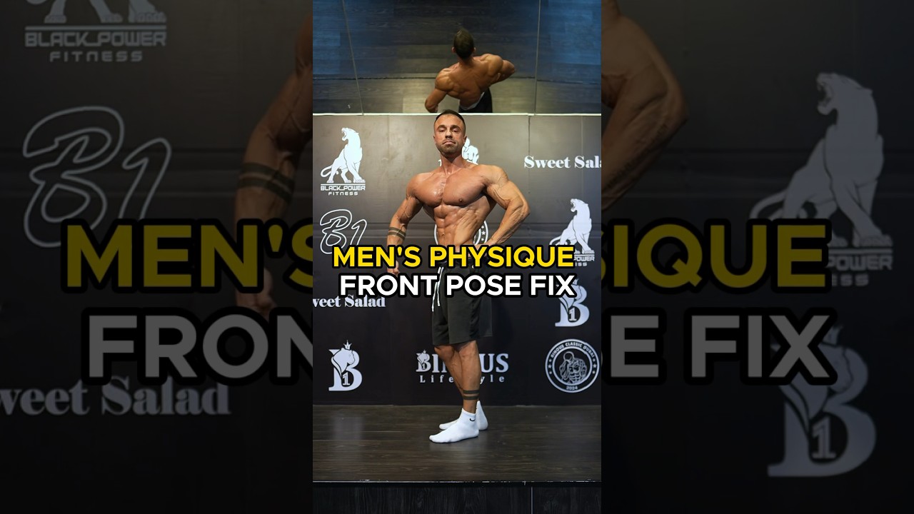 MEN’S PHYSIQUE FRONT POSE FIX🚀 #mensphysique #bodybuilding #gym #posing