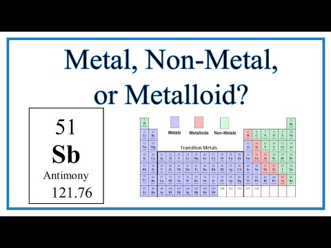 Is Antimony (Sb) a Metal, Non-Metal, or Metalloid?