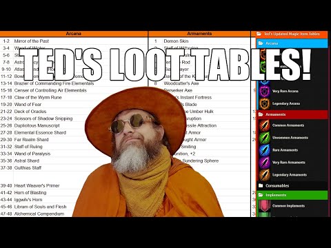 Updated D&D 5e Magic Item Tables! | Nerd Immersion