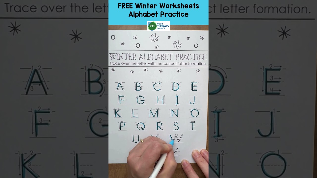 More Free Winter Worksheets Alphabet Practice