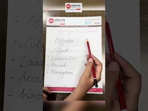 Synonyms for Criminal in IELTS Writing