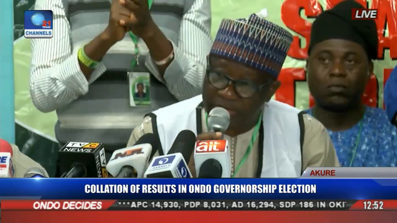 Ondo Governorship Election: INEC Declares APC’s Rotimi Akeredolu Winner