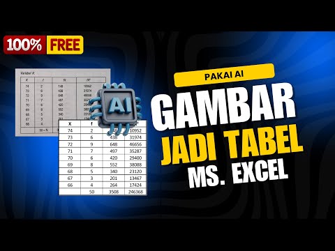 100% FREE! Foto Tabel Jadi Excel Pakai AI