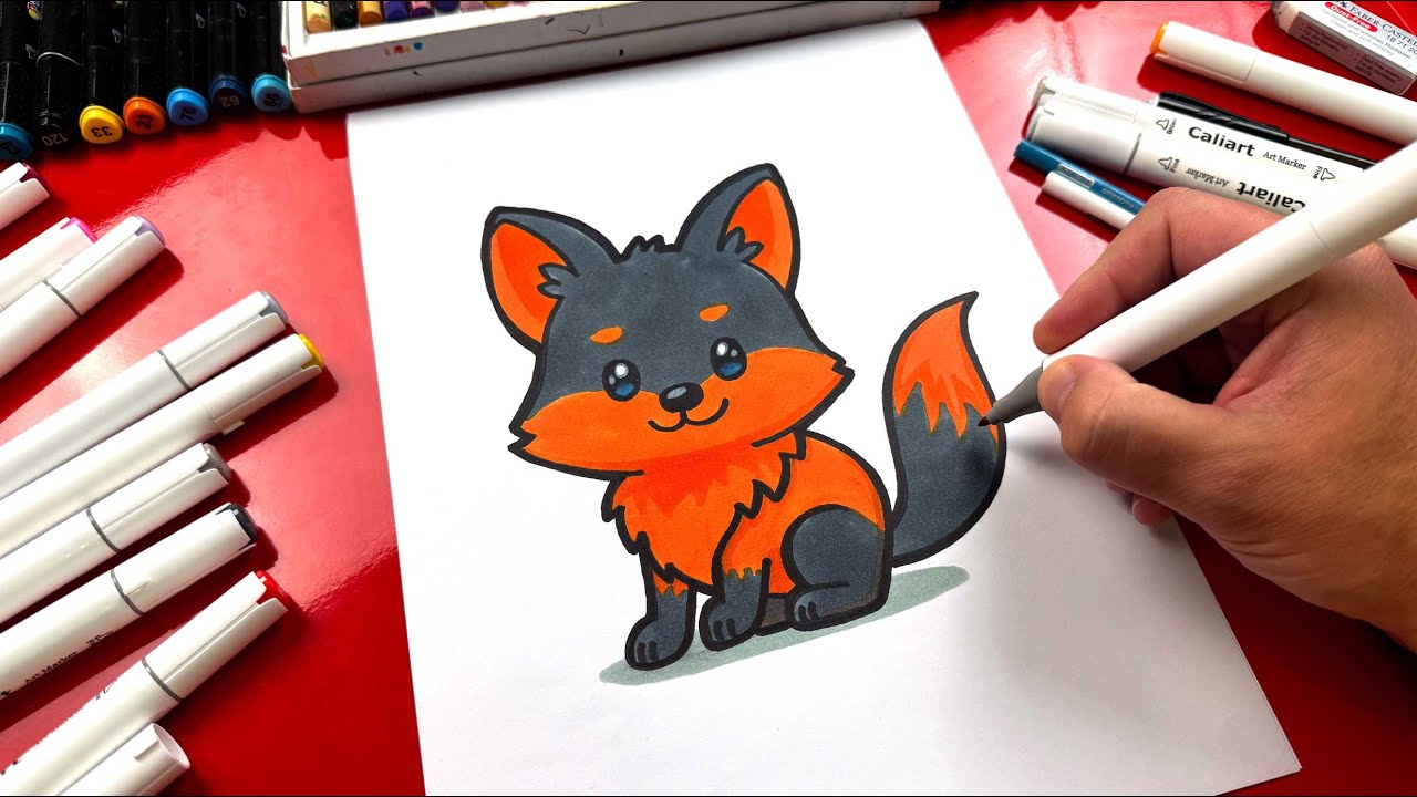 How To Draw A Melanistic Fox