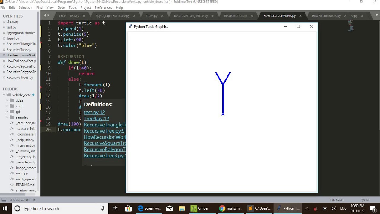 How Recursion Works: Very Simple Explanation Using Python Turtle Graphics