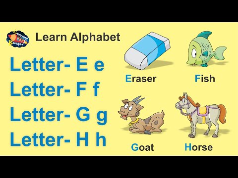 English Letters E, F, G, H | Letters with Pictures | Learn Words | Learning Booster | Magpie Books