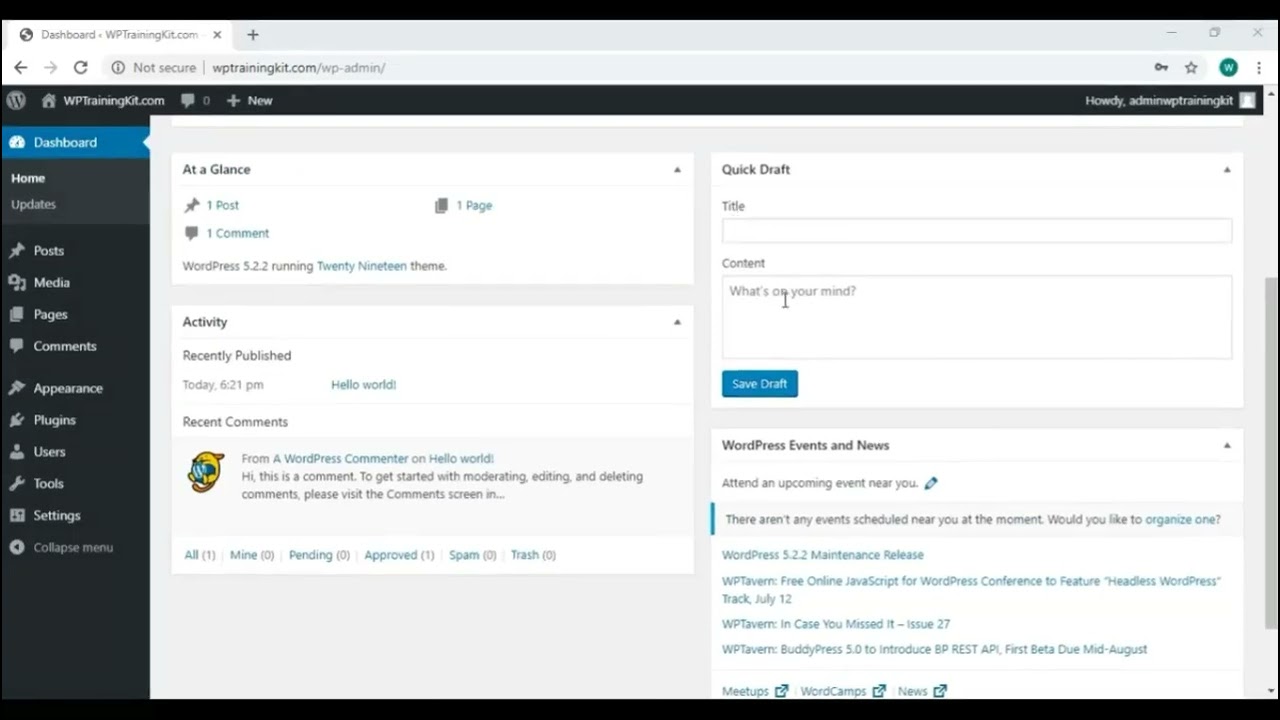 WordPress Dashboard Overview: A Complete Beginner’s Guide