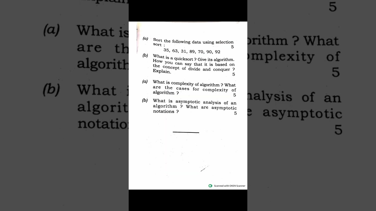 Data Structure And Algorithm | BCA Question Paper 2023