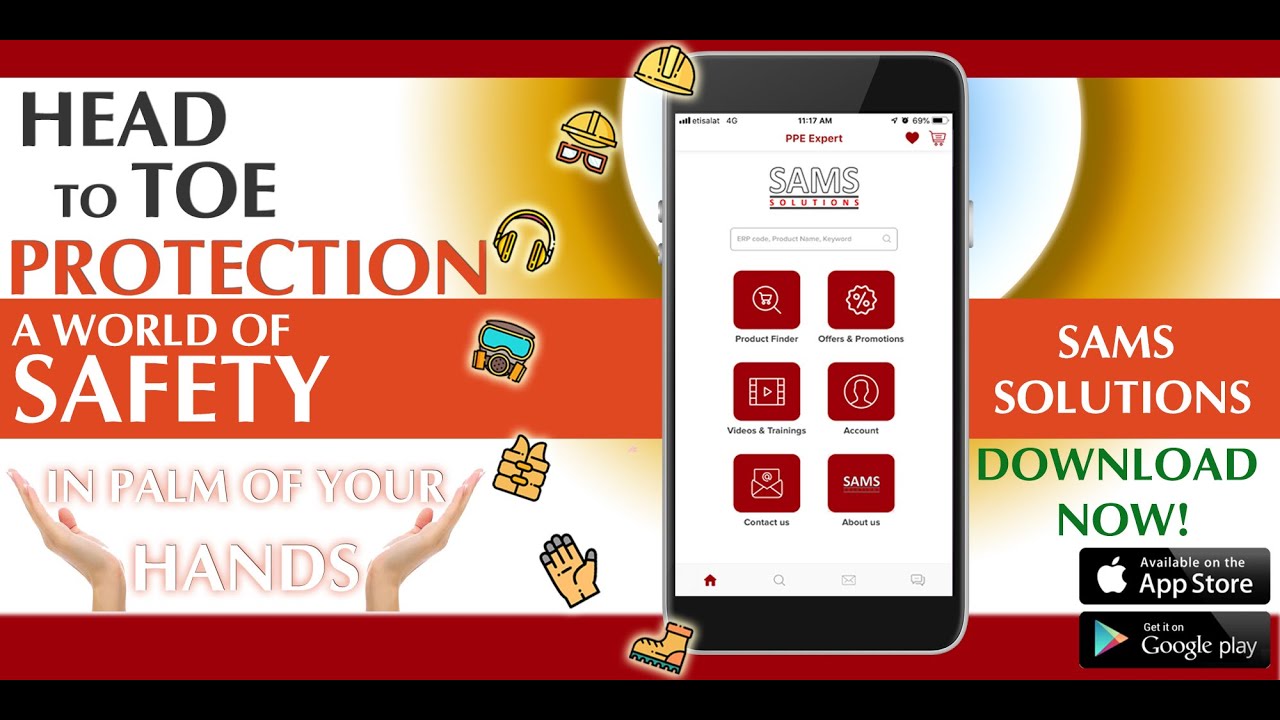 SAMS Solutions APP | Safety Equipment | Personal & Industrial Protective Equipment | ppe safety