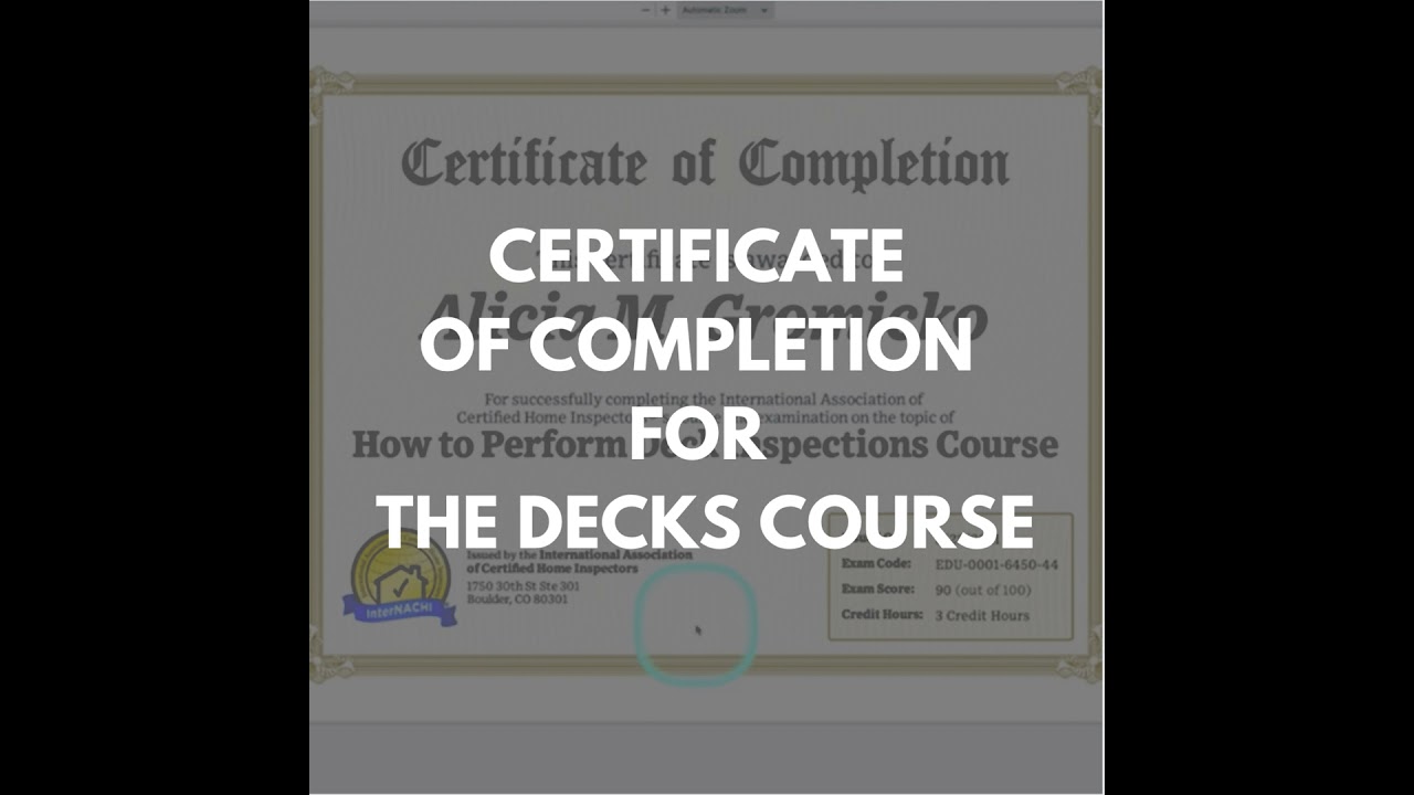 Episode 386: Certificate of Completion for the Decks Course