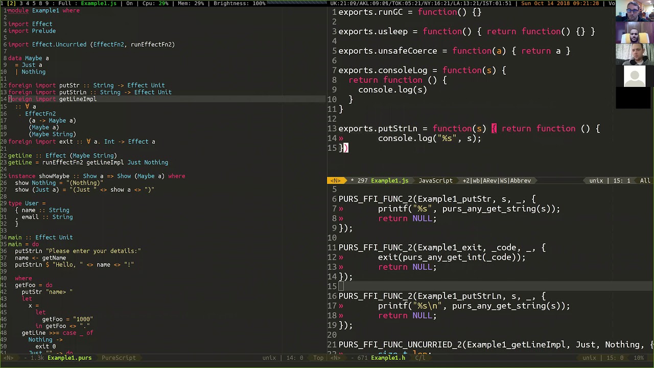 PS Unscripted - Pure-C, a C back-end for PureScript