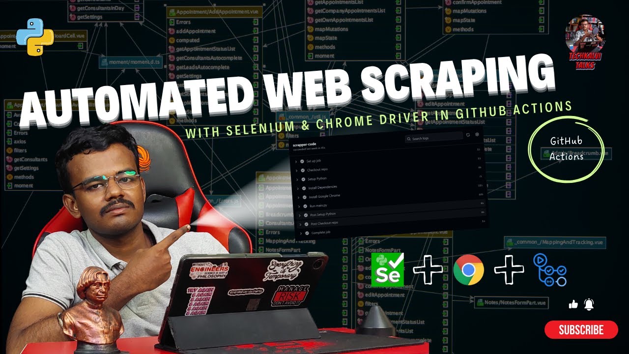 Automated Web Scraping with Selenium and Chrome Driver in GitHub Actions