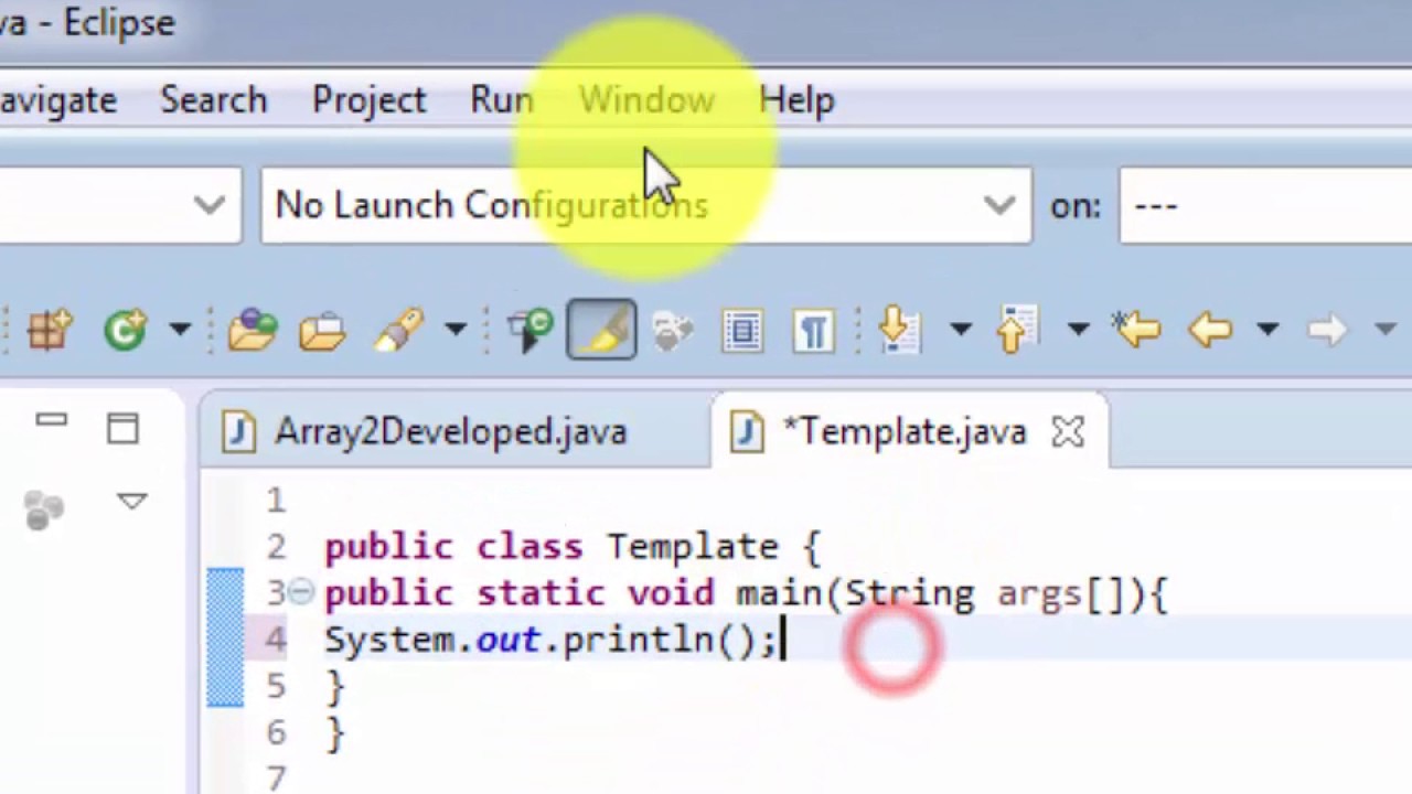 How to show template auto suggestions in eclipse