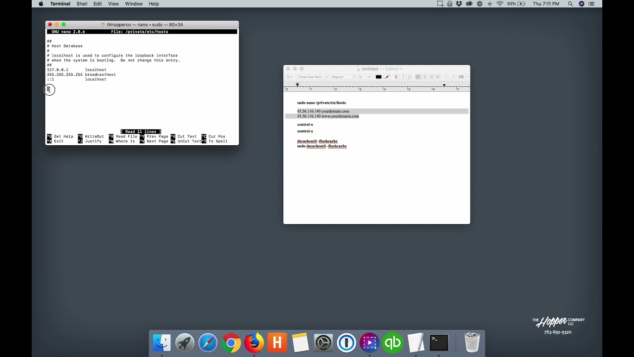 Override DNS using Local Host File MAC