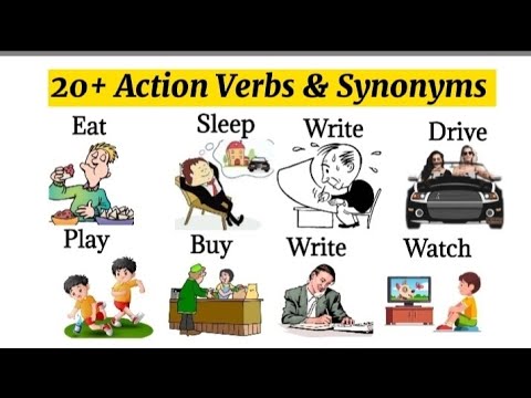 Action Verbs with Synonyms || Daily use Action verbs