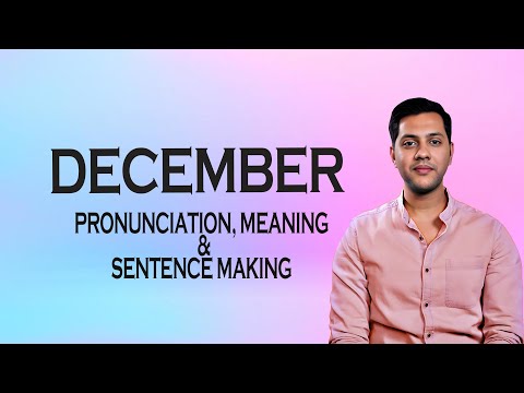 December - Meaning & Pronunciation Word World Audio Video Dictionary