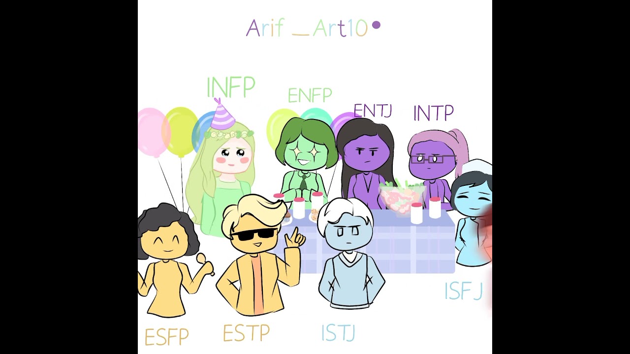 when INFP birthday 🥳 #infp #esfj #party #animation #digitalart #drawing #mbti #mbtimemes #fyp