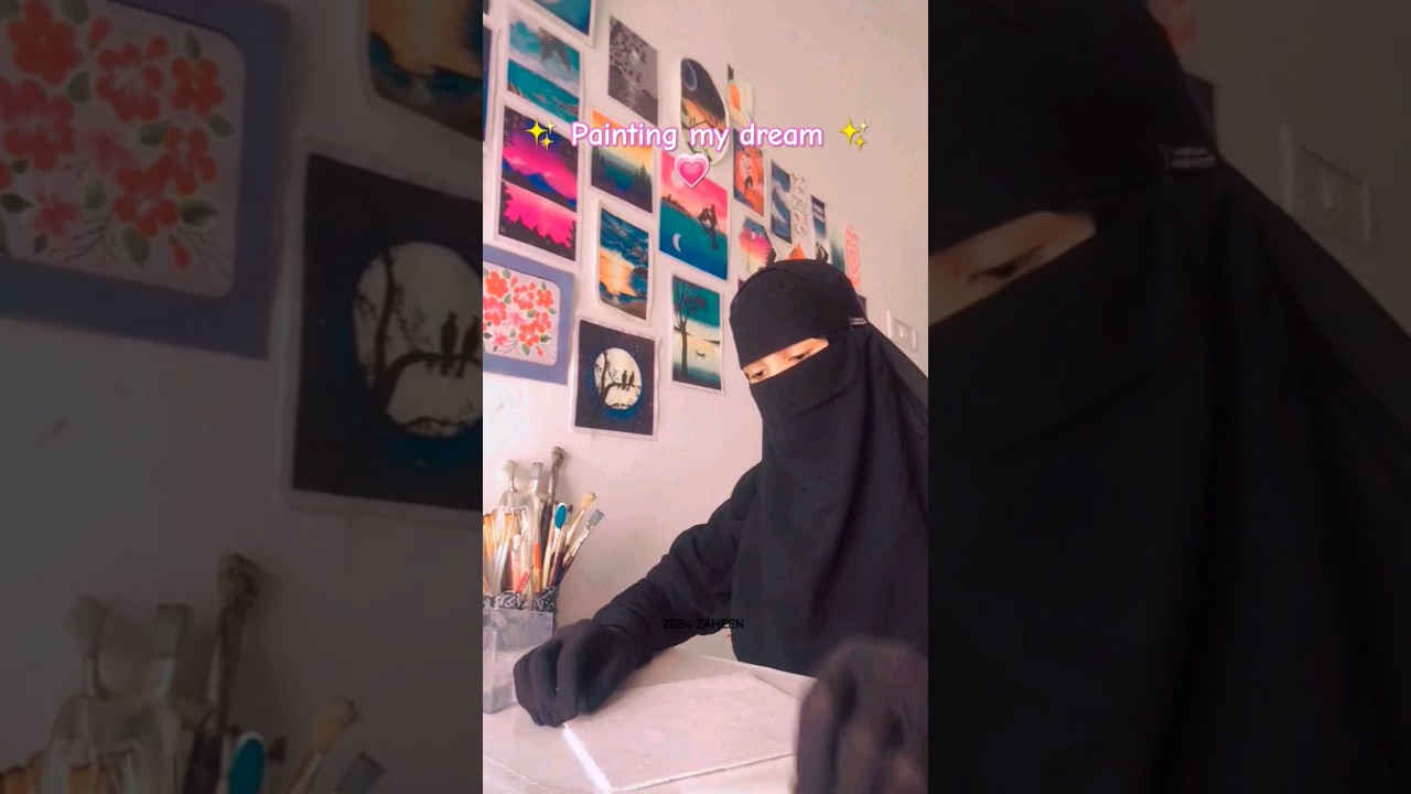 Masjid Al Haram painting on canvas ||  Kaaba painting #shorts #art #islam