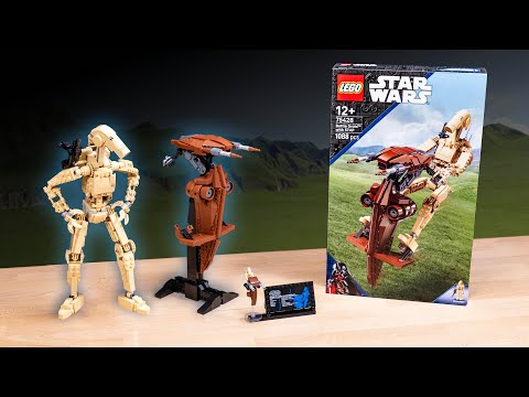 LEGO Star Wars Battle Droid with STAP REVIEW | Set 75428