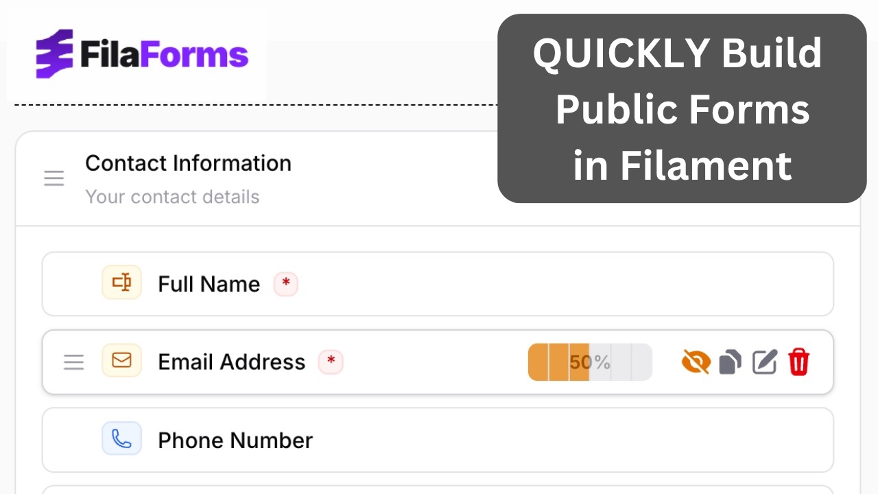 FilaForms Plugin: Drag-Drop Editor to Build Custom Forms