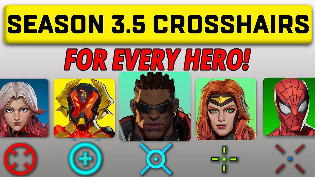 Marvel Rivals BEST Crosshair Settings For EVERY HERO (Season 3.5 Blade Edition)