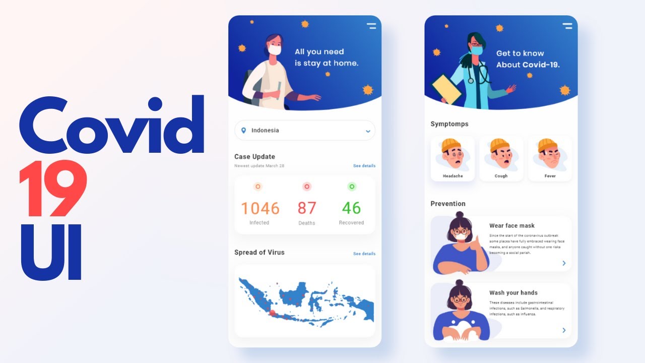 COVID-19 App -  Flutter UI - Speed Code
