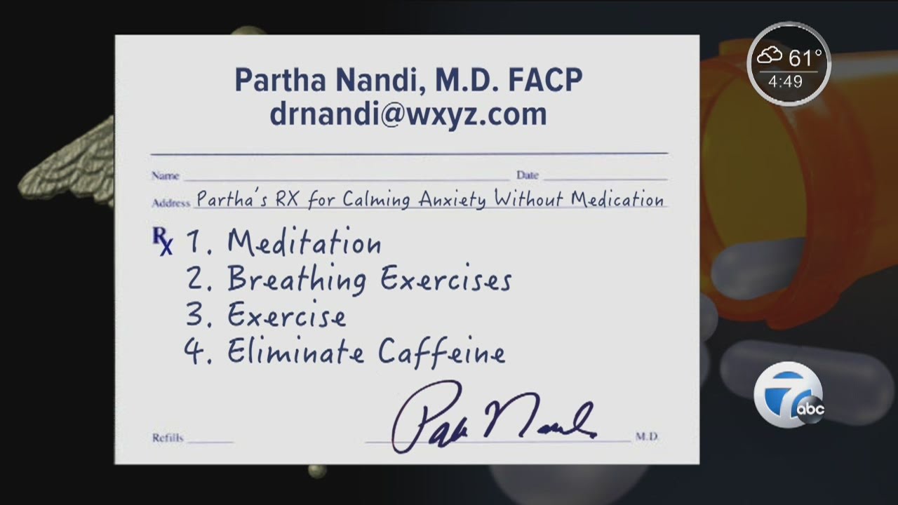 Calming anxiety without medication