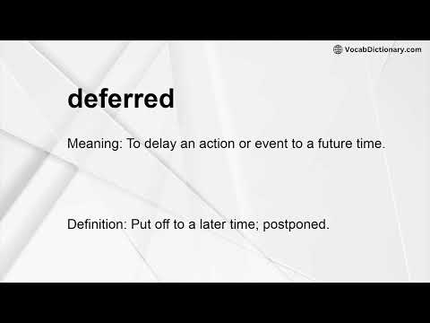 deferred Meaning