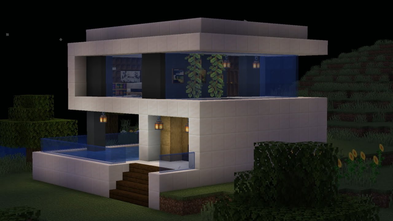Modern Minimalist House with Stunning Pool | Minecraft Build | Cubotix ...