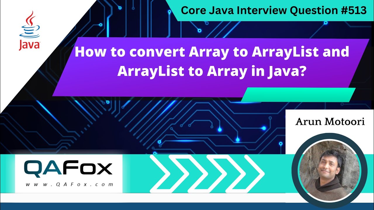 How to convert Array to ArrayList and ArrayList to Array (Core Java Interview Question #513)
