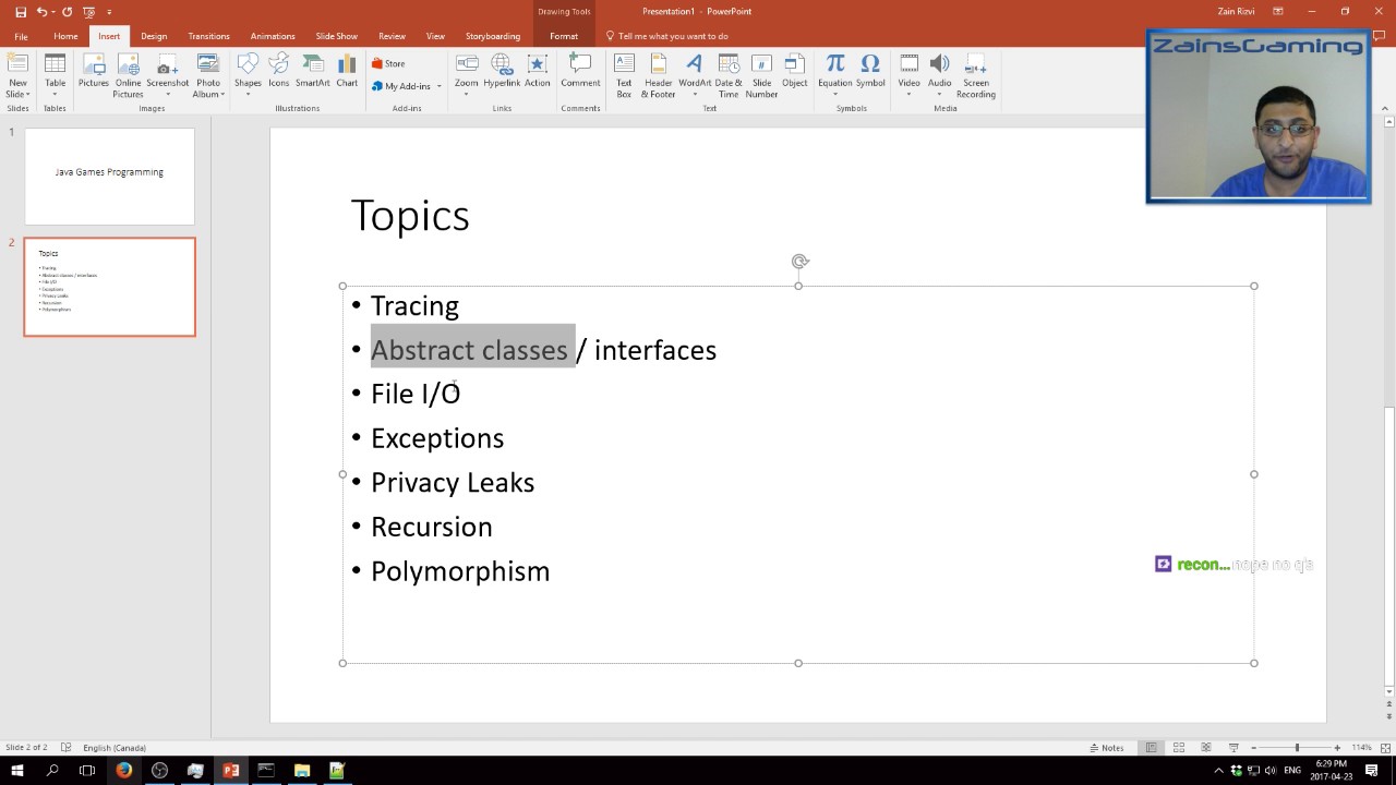 Java Games Programming - Final Exam Review