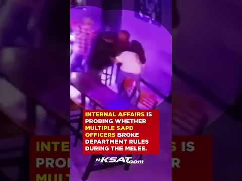 KSAT obtained surveillance footage of a bar fight that allegedly involved multiple SAPD officers.