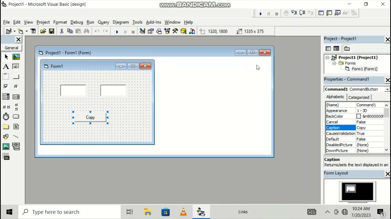 VB 6.0,WORKING WITH TEXTBOXES AND COMMAND BUTTON