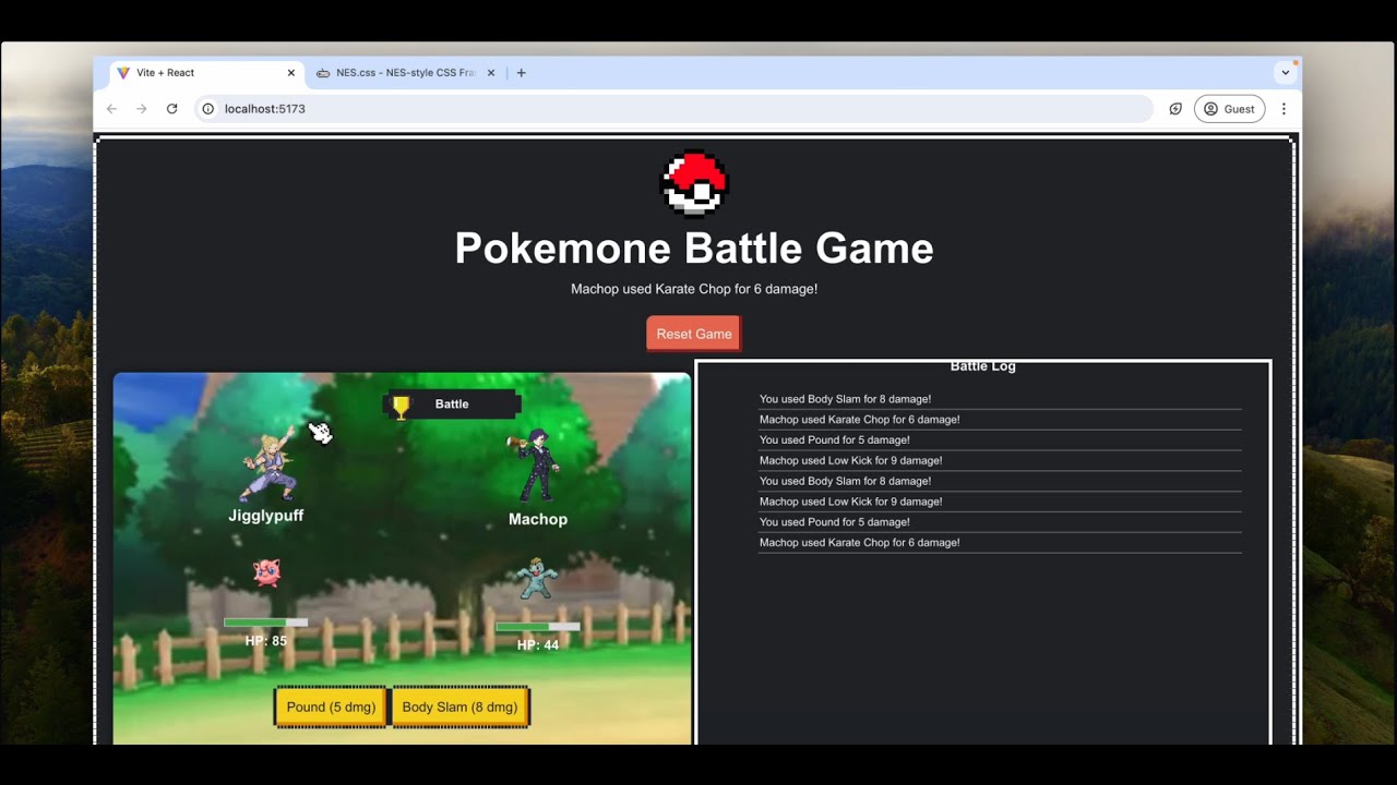 Pokemon Battle Game with React Js - Full Project Tutorial