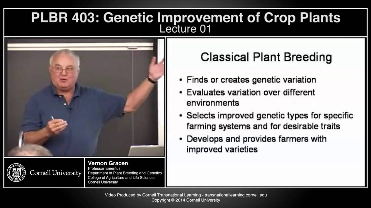 plbr403 - Genetic Improvement of Crop Plants - Lecture 1