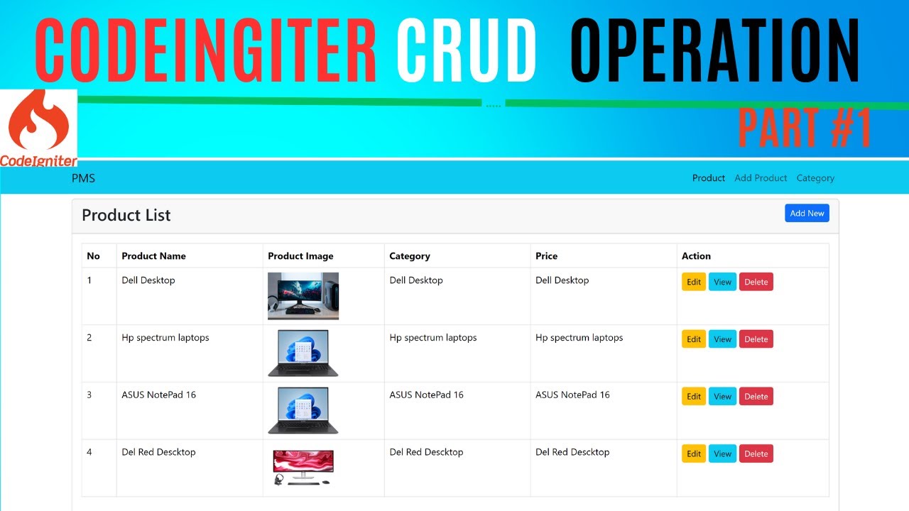 How to Create CRUD Operations in CodeIgniter 3 | Step-by-Step Tutorial