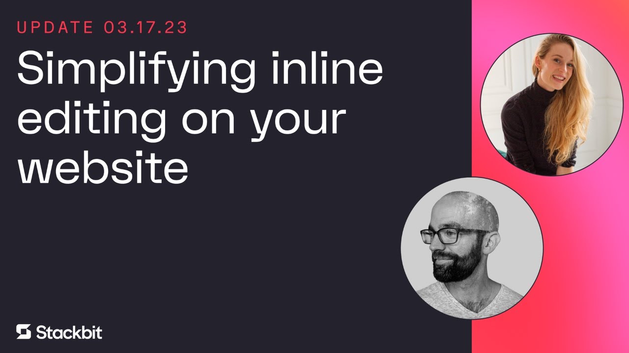 Stackbit Updates: Simplifying inline editing for your website