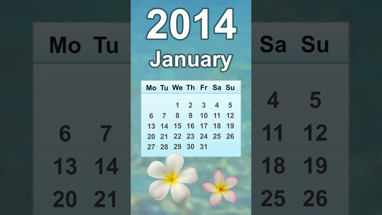 January 2014 Calendar