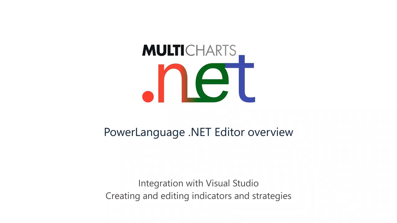MultiCharts x .NET Overview