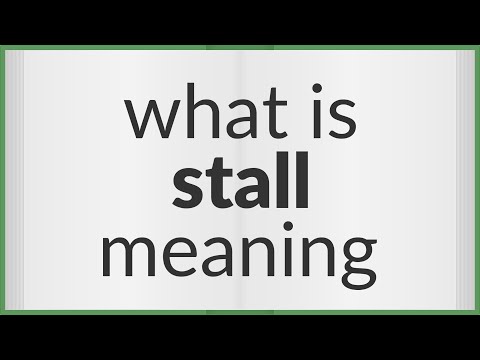 Stall | meaning of Stall