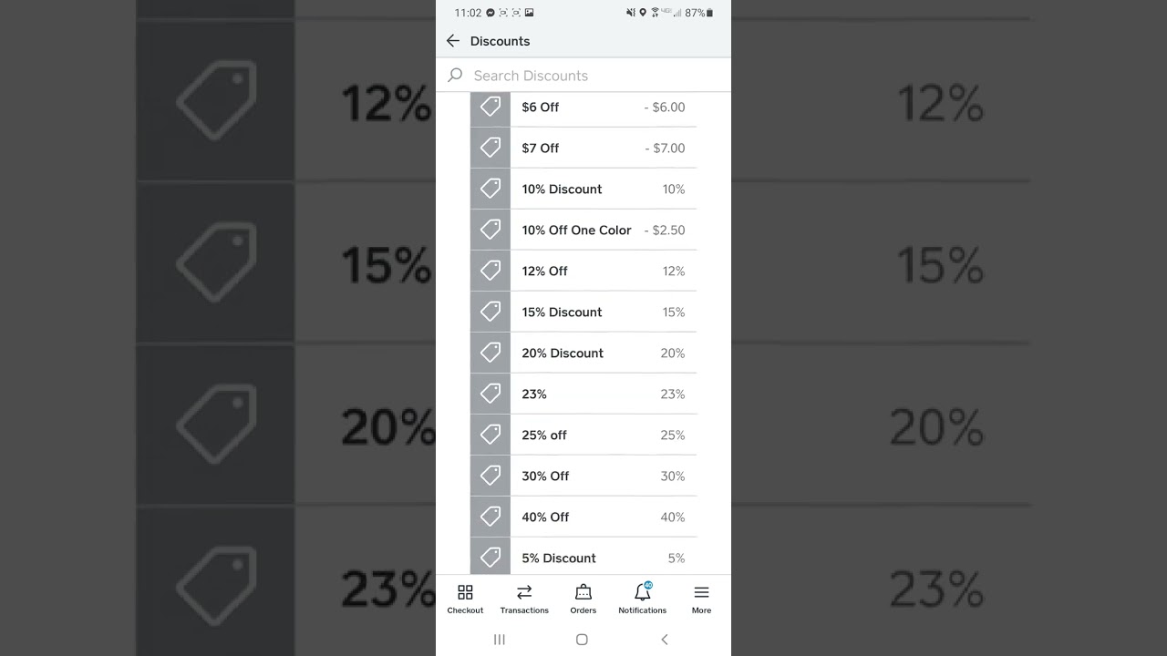 ADDING DISCOUNTS INTO SQUARE