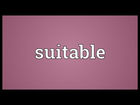 Suitable Meaning