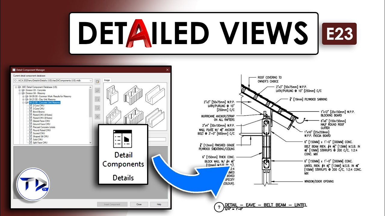 DETAILING Part 7 - (Detail Drawings) in AutoCAD Architecture 2023