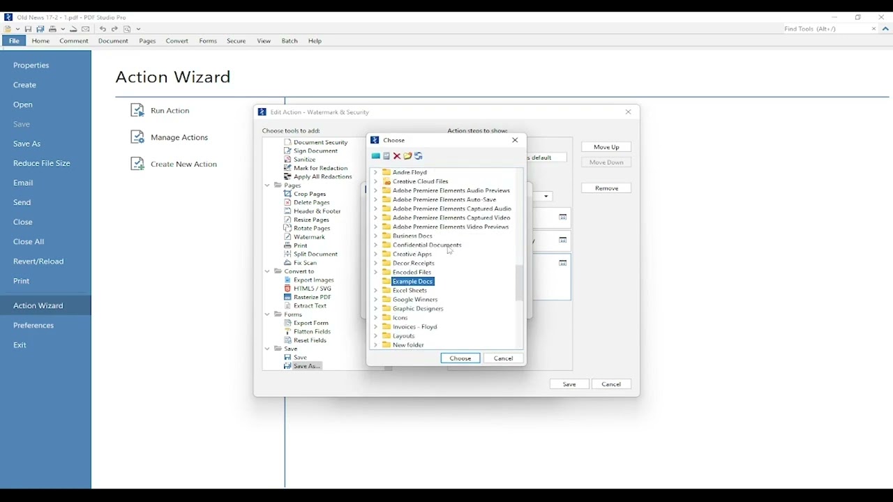 PDF Studio - Action Wizard Tool
