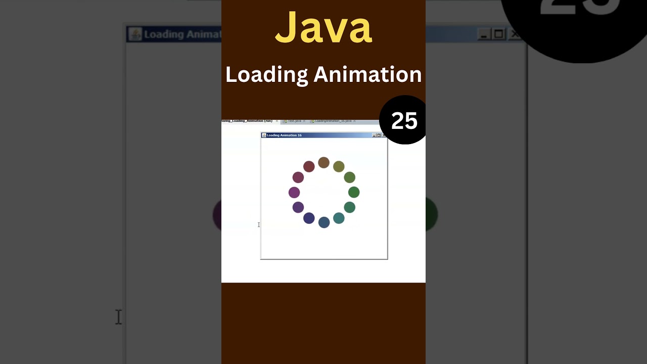 Java Animation Tutorial - Rotating Circles Effect