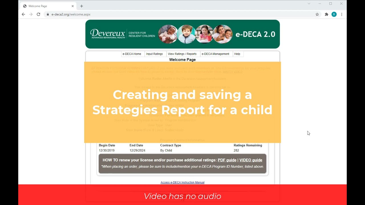 e-DECA: Saving/Accessing a Strategies Report